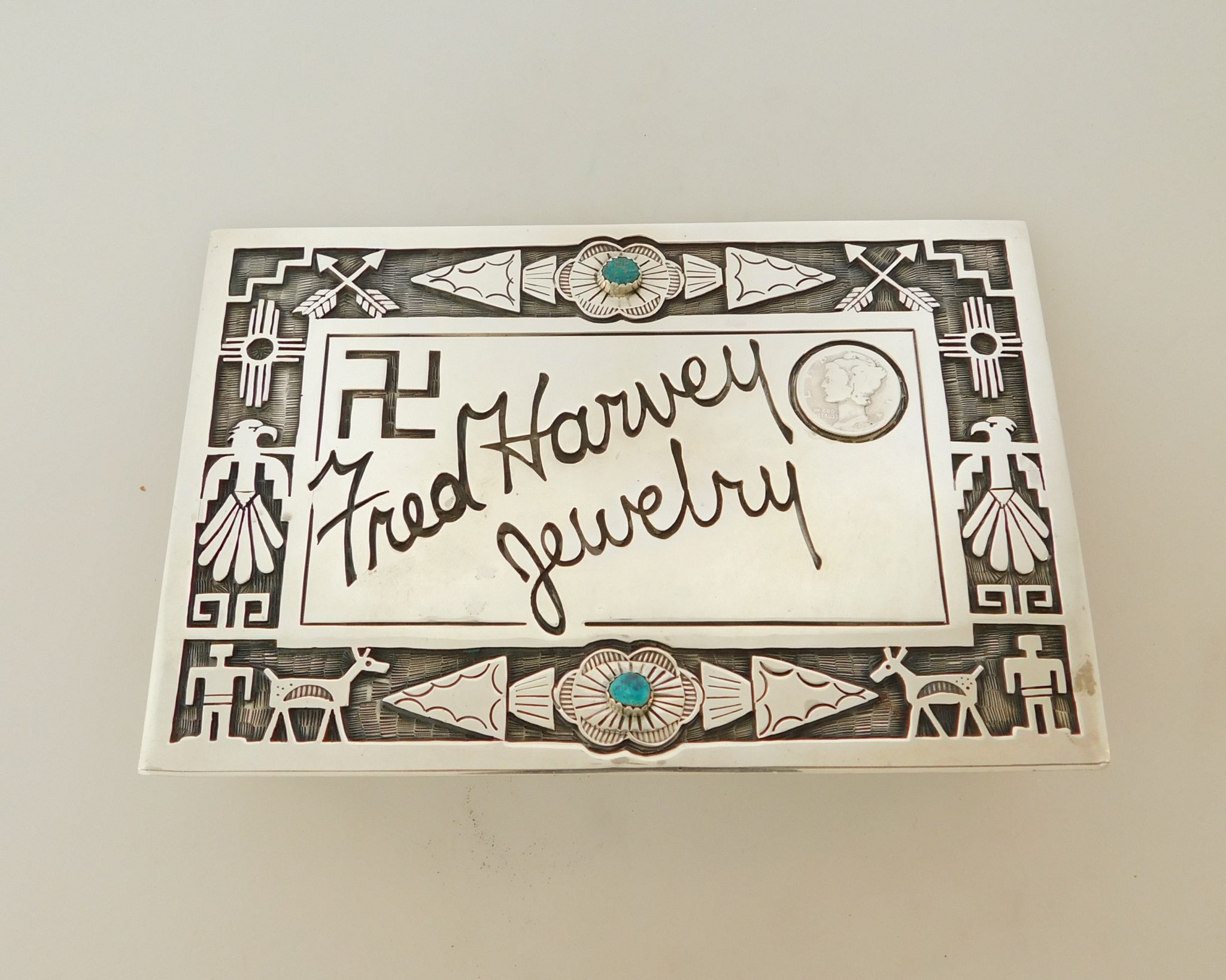 Fred Harvey Jewelry is thinly stamped, machined jewerly